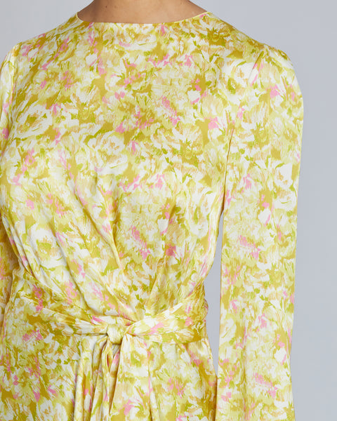 CALLIE Long Sleeve Midi Dress in Floral Print – Santorelli